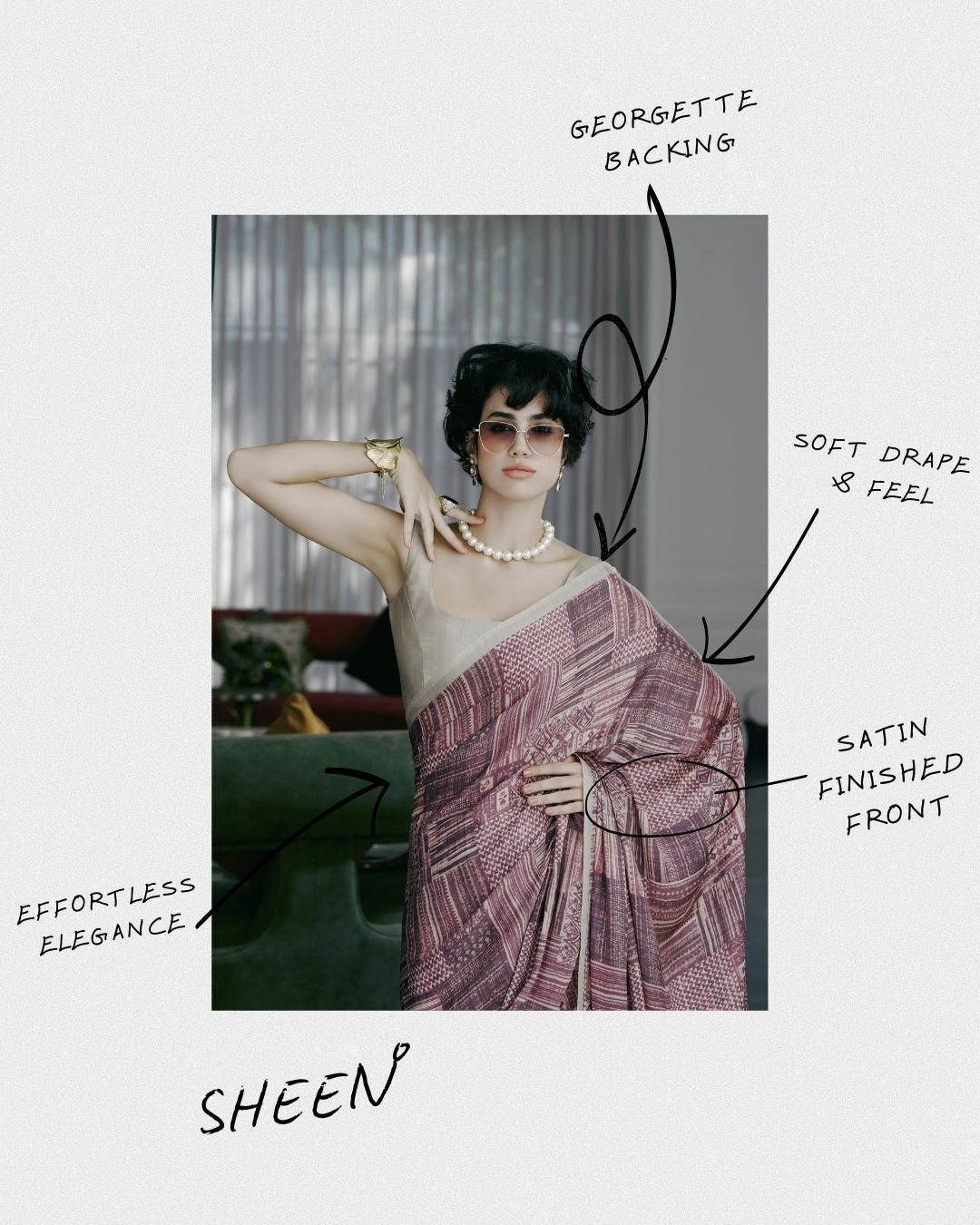 Satin Sarees for Women – Digital Print Party Wear Sarees | Sheen by ...